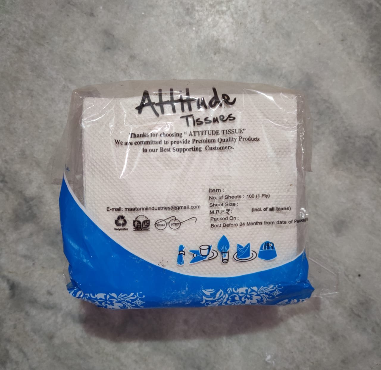 HOME DELIVERY of Attitude Tissues Paper - 100 Pieces Packet ORDER NOW
